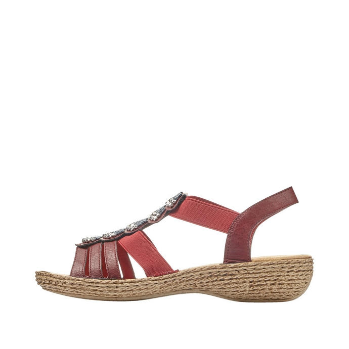 Lacroix Chausseur | Rieker sandale 65869.35 rouge femme