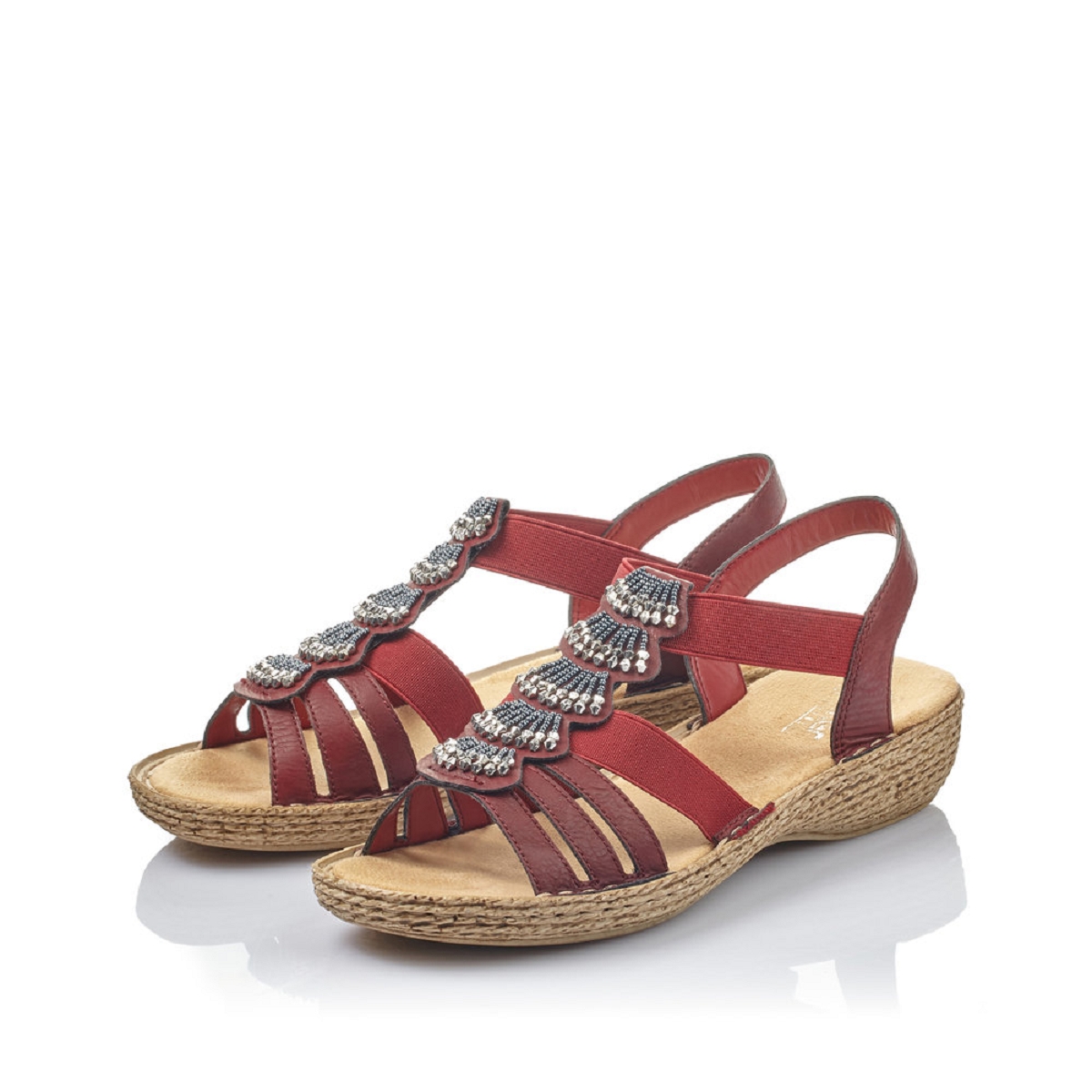 Lacroix Chausseur | Rieker sandale 65869.35 rouge femme